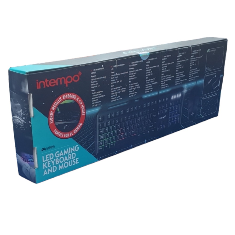 New Intempo Metallic Keyboard and Mouse Set - Own4Less
